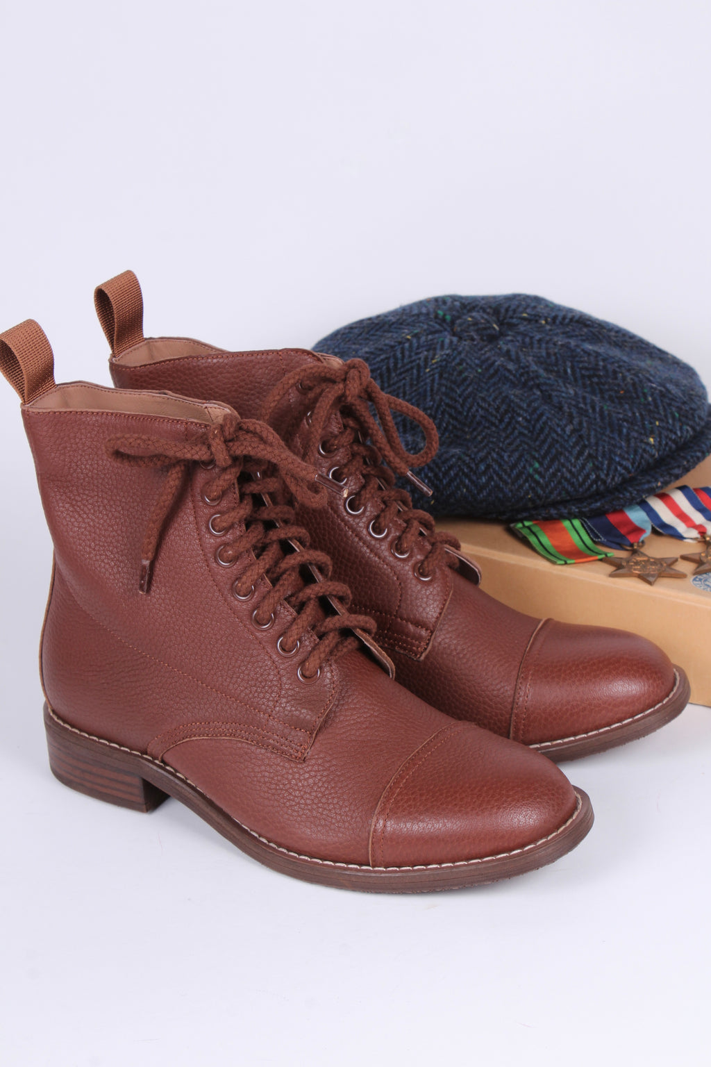 1940'er Herre Anden Verdenskrig militær snørestøvler - brun - Robbie ...